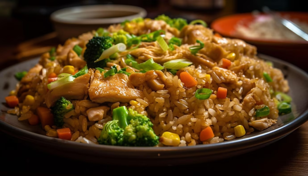 Japanese Teriyaki Fried Rice Recipe - High On Chicken